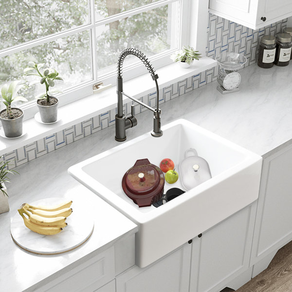 Interbath Single Bowl Fireclay Kitchen Sink | Wayfair
